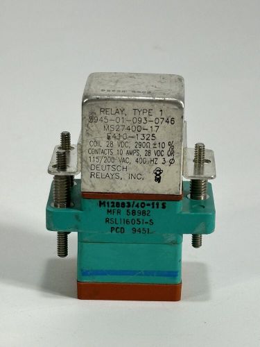 Sell Deutsch Aircraft Electromagnetic Relay MS27400-17 w/ Amphenol PCD ...
