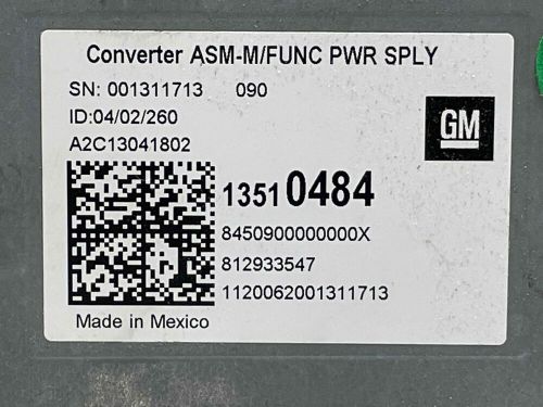 Sell 2020 Cadillac XT6 OEM Voltage Inverter Converter Control Module ...