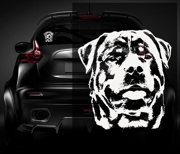 Sell Rottweiler Dog Decal WHITE 5"x4.6" Rott Rottie Vinyl Car Window ...