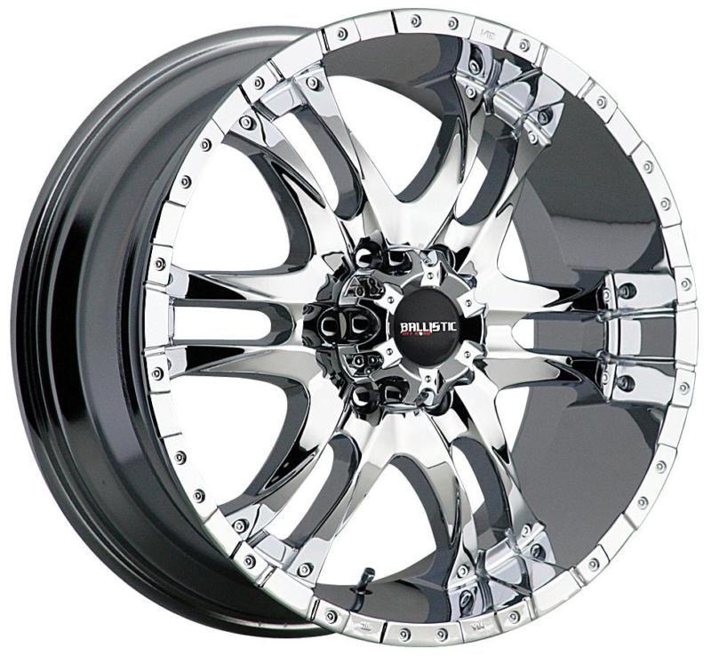 Sell 20" X 9" BALLISTIC OFF-ROAD WIZARD CHROME AVALANCHE TAHOE YUKON ...
