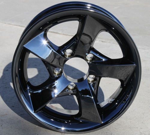 Sell (4) 14" Dark Chromed Aluminum Trailer Wheel/Rim (RV Boat Custom ...