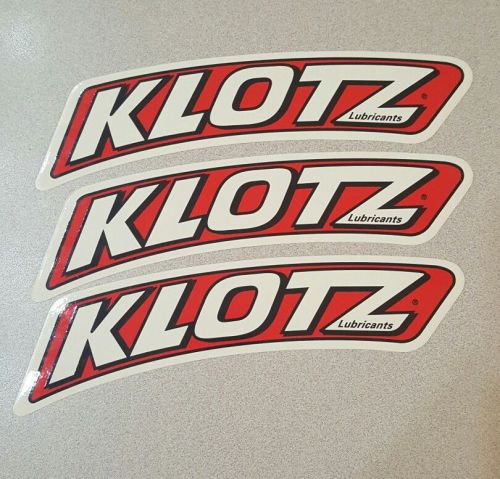 Sell Klotz Racing Decal Stickers 9 Inches Long Size New Set of 3 Vinyl ...