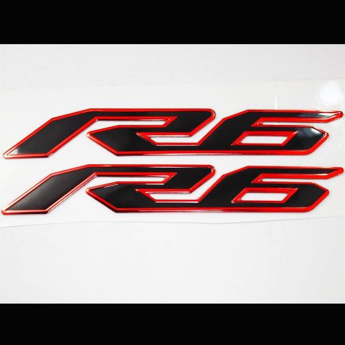 Sell Chrome Red Tribal Fire Gas/Fuel Tank Pad+3D 6" Logo+YZF-R6 2-Tone ...