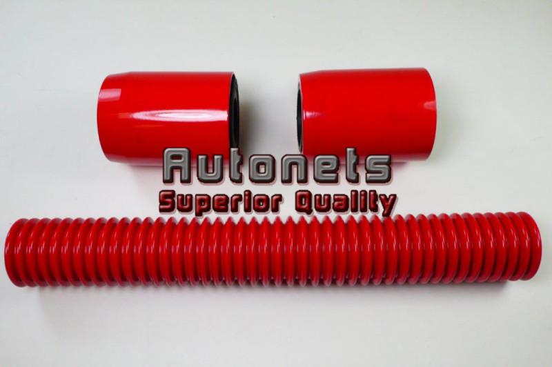 Sell 12" Red End Cap Stainless Steel Radiator Hose Kit Chevy Ford GM ...