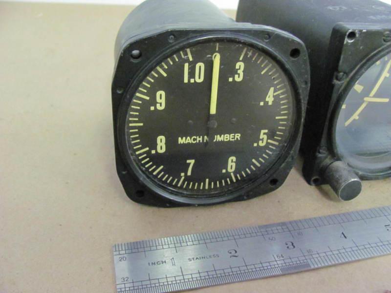 Sell 1950's/60's Military Jet Fighter Attitude Indicator & Machmeter in ...