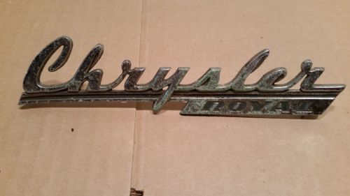 Purchase CHRYSLER ROYAL OEM SCRIPT LOGO EMBLEM in Enfield, Connecticut ...