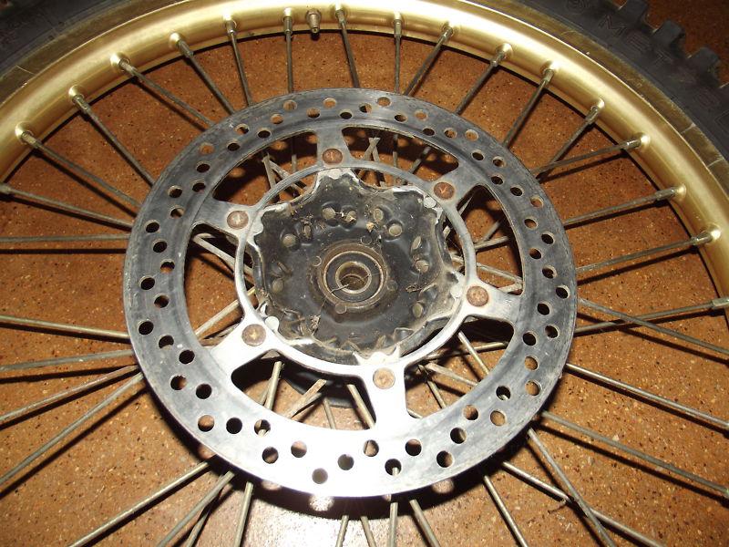 Purchase Yamaha YZ125 YZ250 YZ 125 250 Gold Front Wheel Rim Hub Rotor ...