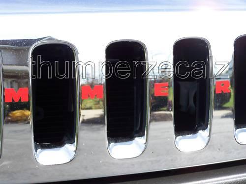 Purchase 06-10 HUMMER H3 GRILLE LETTER DECALS-Choose Color*LooK* in OH ...
