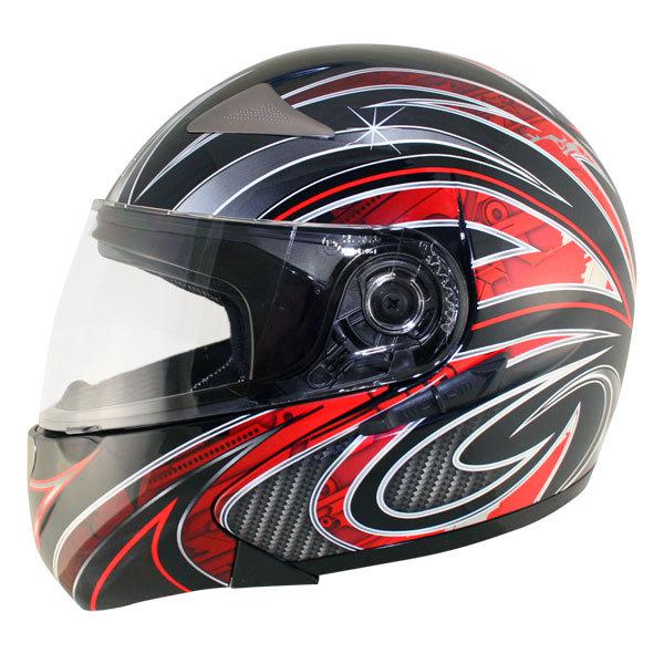 Purchase NEW Hawk Red Mechanic Raptor Modular Helmet Motorcycle Biker M ...