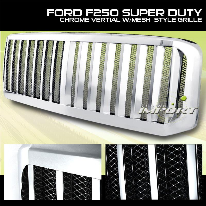 Buy 2005 2006 2007 FORD EXCURSION CHROME VERTICAL MESH GRILLE GRILL ...