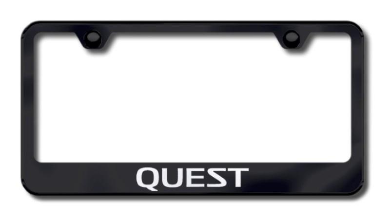Buy Nissan Quest Laser Etched License Plate Frame-Black Made in USA ...