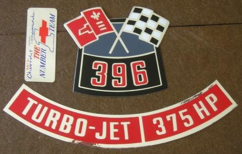Buy Chevy 396 Air Cleaner & Tonawanda Decal Impala Vette Camaro ...
