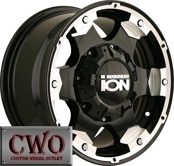 Buy 15 Black Ion Style 194 Rims 5x114.3/5x127 5 Lug Jeep Wrangler Ford ...