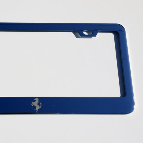 Buy Ferrari New Chrome Horse License Plate Frame Laser Engrave Brush ...