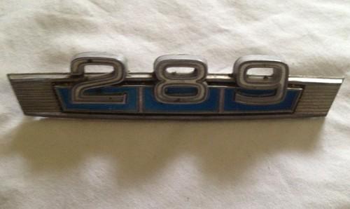 Buy Original 289 Engine Ford Fairlane Fender Emblem~Badge~Used in ...