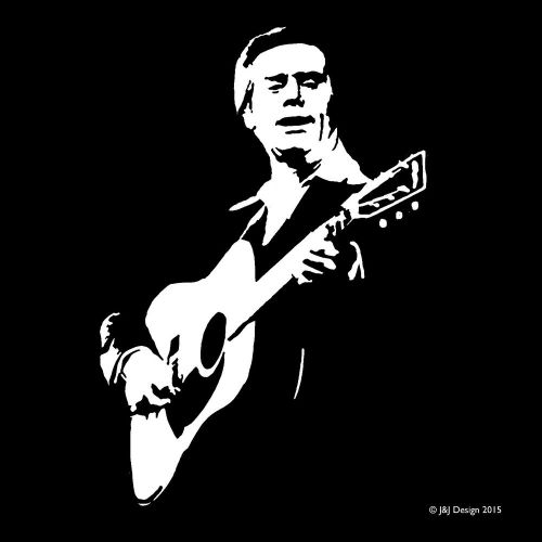 Find George Jones Oracal White Vinyl Decal Window Sticker Country Music ...