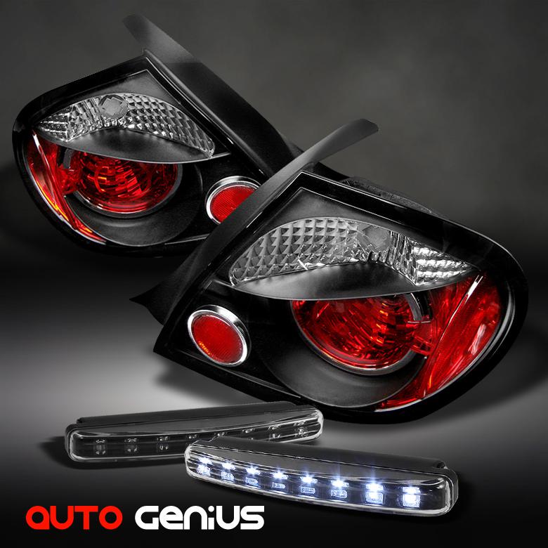 Find 03-05 DODGE NEON BLACK ALTEZZA TAIL LIGHTS + DAYTIME LED RUNNING ...
