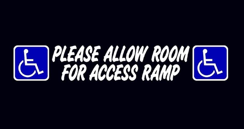 Find HANDICAP VAN ACCESS RAMP STICKER WHEELCHAIR LIFT WARNING DECAL in ...