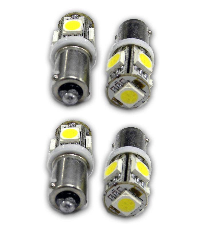 Find 4pcs LED Blue BA9S 5 SMD 5050 LED Light bulbs 5-SMD T4W 1445 Q65B ...