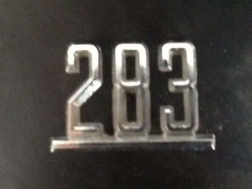 Sell 2 vintage CHEVROLET Emblems 283 Engine Trim Chrome in Owensboro ...