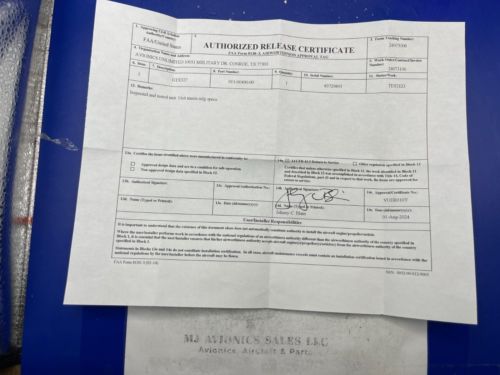 Sell GARMIN GTX 327 MODE C TRANSPONDER P/N 011-00490-00 WITH FAA FORM ...