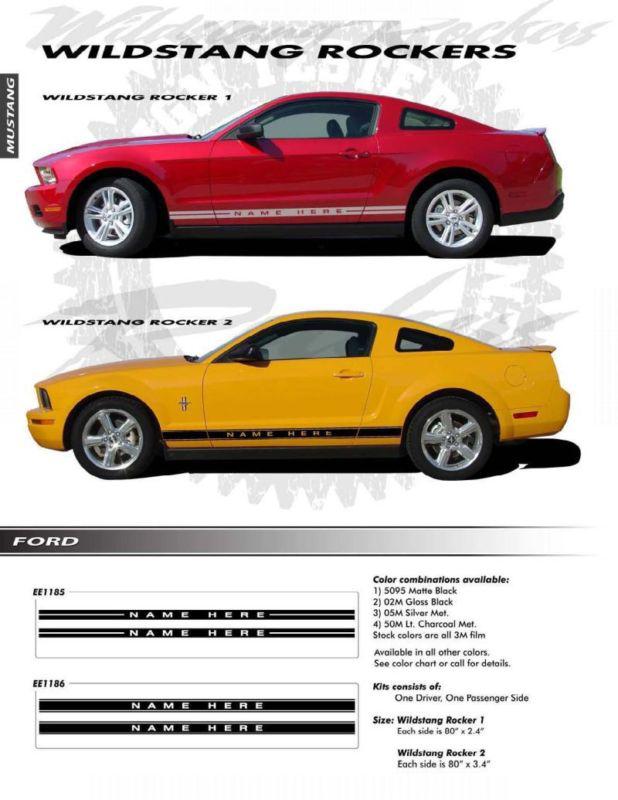 Purchase Ford Mustang Custom Rocker Panels / 3M Graphics Decals Stripes ...
