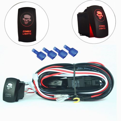 Purchase 40A Wiring Harness Skull Zombie Light Rocker Switch On-Off ...