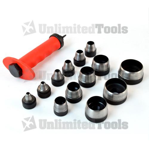 Purchase 13PCS SHARP HOLLOW PUNCH TOOLS KIT LEATHER COPPER BRASS PUNCH ...