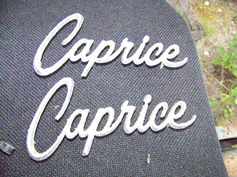Purchase 1 pair chevy caprice script orig has pitting all pins are ...