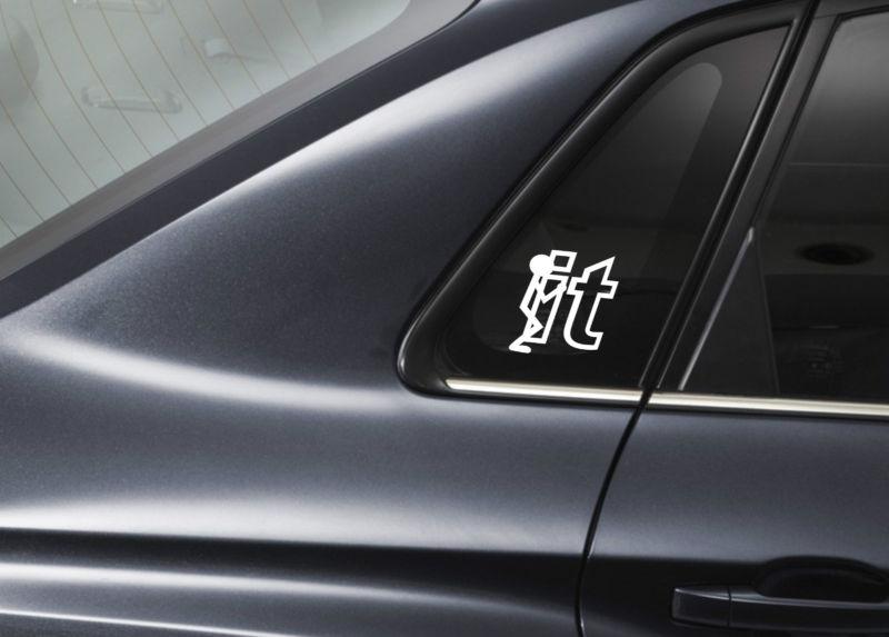 Purchase FK IT F**k It funny car window joke stick figure family vinyl ...
