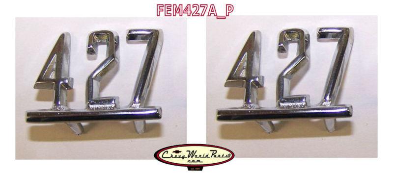 Purchase 427 EMBLEM CAMARO CHEVELLE NOVA IMPALA EL CAMINO TRUCK PAIR in ...