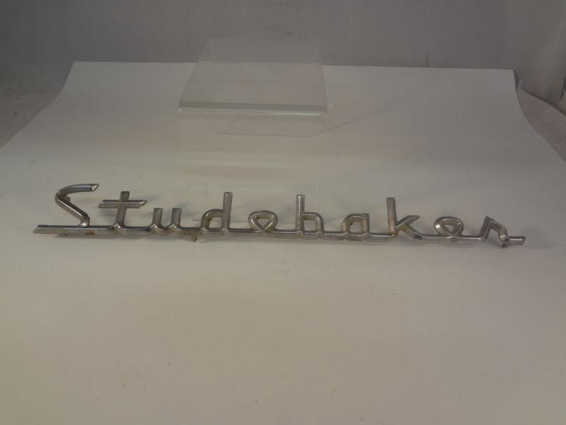 Buy USED Studebaker Chrome Script Emblem Nameplate G-216 in Youngwood ...