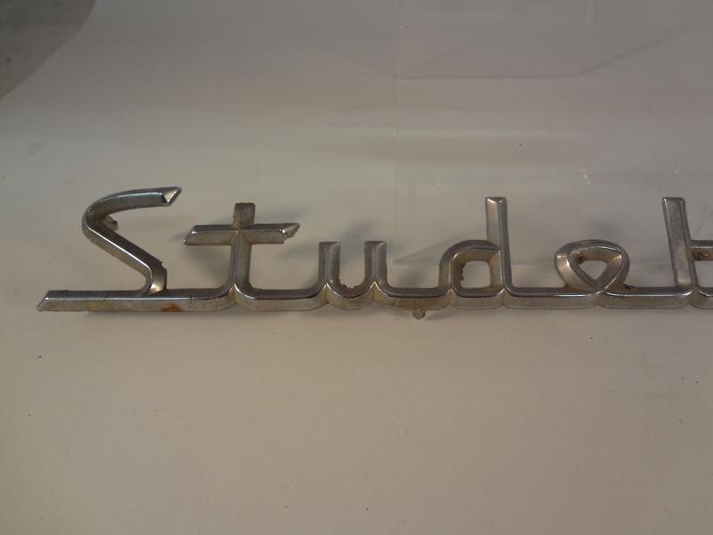 Buy USED Studebaker Chrome Script Emblem Nameplate G-216 in Youngwood ...