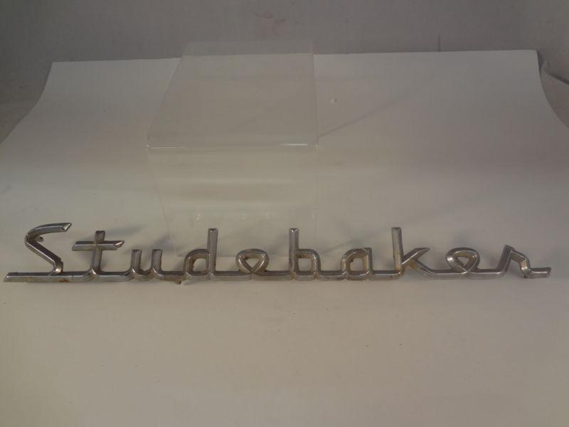 Buy USED Studebaker Chrome Script Emblem Nameplate G-216 in Youngwood ...