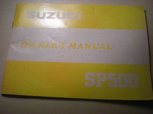 Buy OEM Owner's Manual 1981 1982 1983 Suzuki SP500 (DR500) in White ...