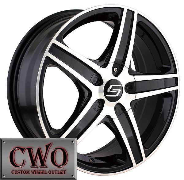 Buy 16 Black Sacchi S48 Rims 5x108/5x114.3 5 Lug Ford Jag Lincoln Volvo ...