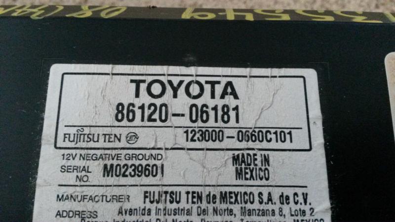 Buy 07 08 09 TOYOTA CAMRY RADIO UNIT, LE, (86120-06181) , OEM in CA, US ...