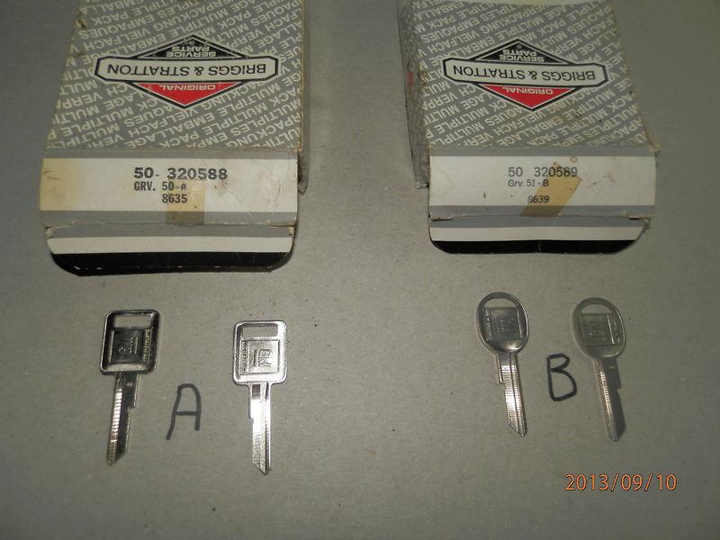 Buy 4 NOS GM Briggs Stratton keys (a Set) for Chevrolet-Pontiac-Olds ...