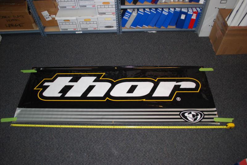 Buy Thor Racing Banner Factory Black Yellow Grey Thor Head HUGE 3'x8 ...