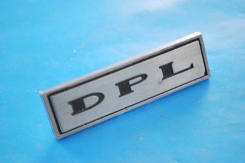 Find DPL NAMEPLATE EMBLEM MOPAR DODGE PLYMOUTH LOGO 3 INCH LONG in St ...