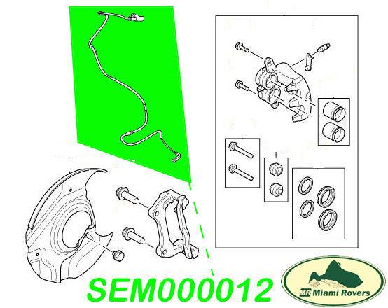 Find LAND ROVER FRONT BRAKE PAD WEAR SENSOR RANGE 03-12 SEM000012 ALL ...