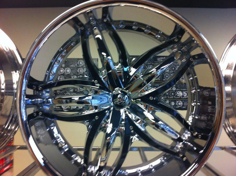 Find 4-New 22 Inch Diablo Angel Wheels Chrome-Black inserts 5-lug in ...