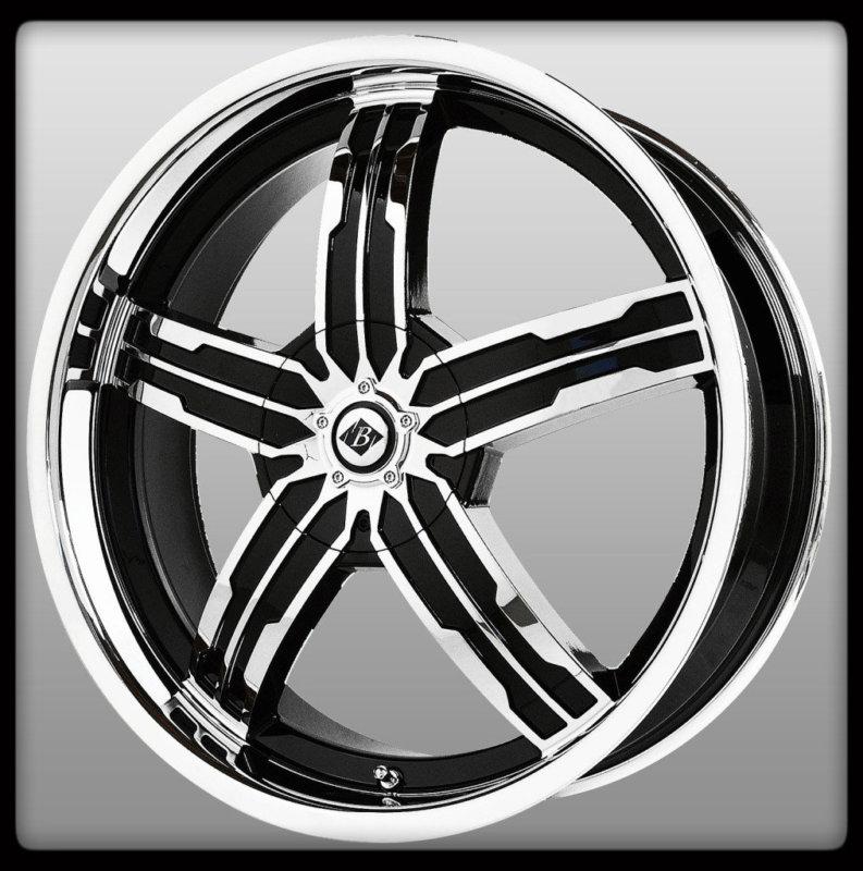 Find 20" X 7.5" BLACK ICE VB9 SIGMA BLACK/CHROME CAMARO LACROSSE M3 ...