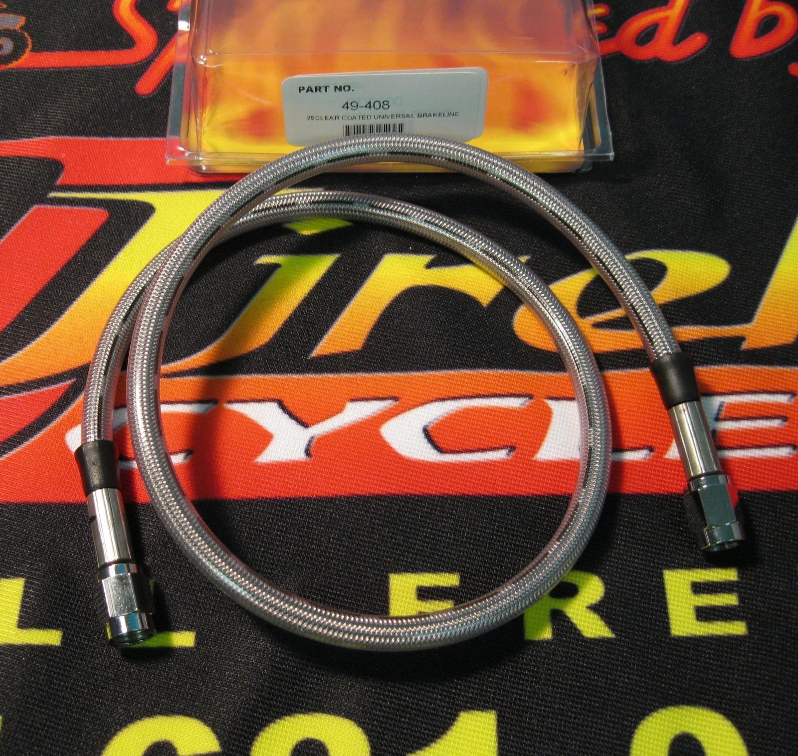 Find Midwest 25" Stainless Steel #3 Universal Brake Line for Harley and ...