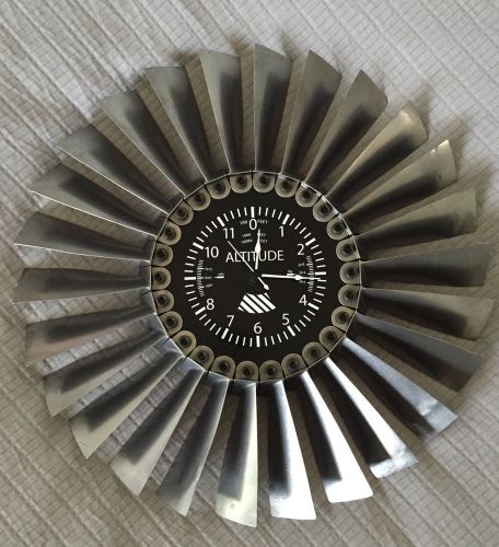 Sell Titanium Turbine Jet Engine Disk Altimeter Clock F-5/T-38 Art Deco ...