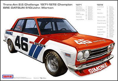 Sell BRE Datsun 510 with complete race statistics Fantastic Artwork Car ...