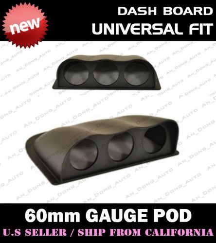 Sell *** 52mm UNIVERSAL TRIPLE GAUGE DASH POD w/DOME LIP *** in La ...