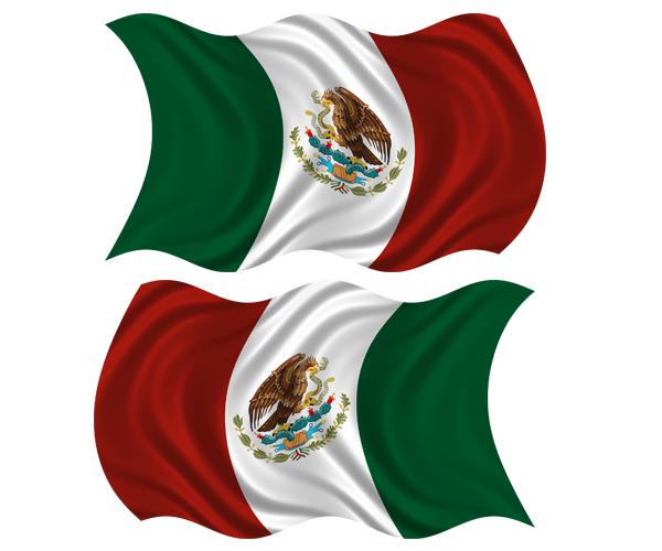Sell Mexico Waving Flag Decal SET 3"x1.8" Mexican Mexicana Vinyl Car Sticker ZU1 in Sticker City ...