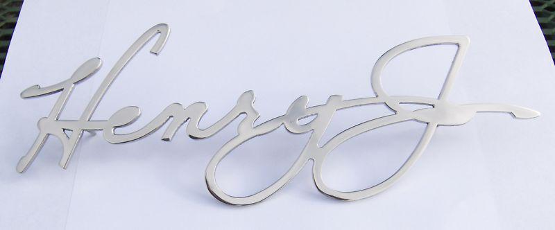 Sell HENRY J SCRIPT - NEW REPRODUCTION STAINLESS STEEL in Mocksville ...