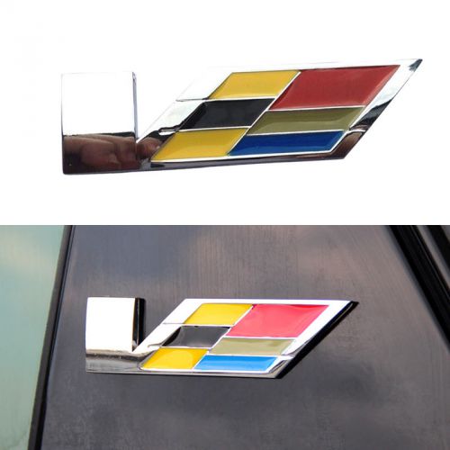 Purchase Chrome V Speed Emblem 3D Sticker For Cadillac ATS XTS Side ...